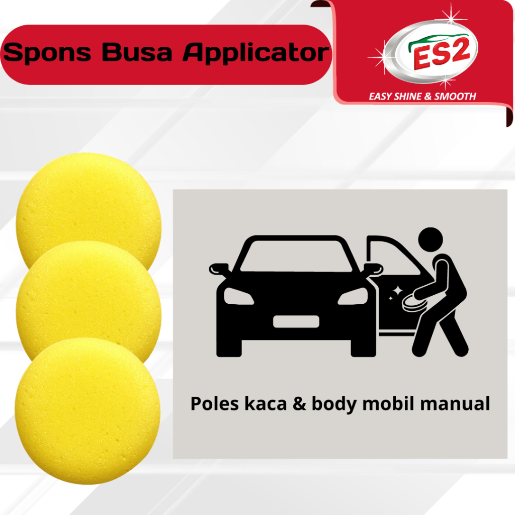 Jual ES2 Busa Spon Kuning Bulat Wax Poles Kompon Detailing Mobil Motor ...