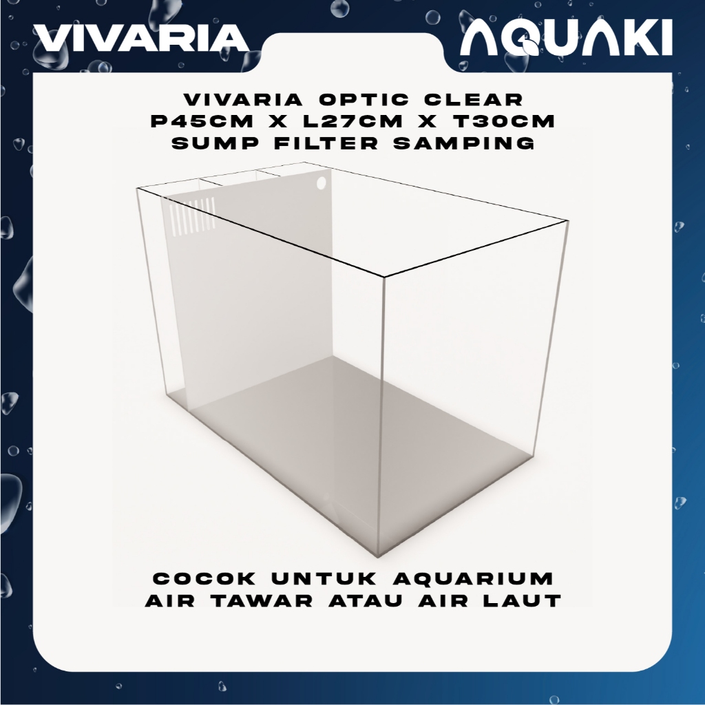 Jual PAKET AQUARIUM VIVARIA 45CM + SUMP FILTER SAMPING | Shopee Indonesia