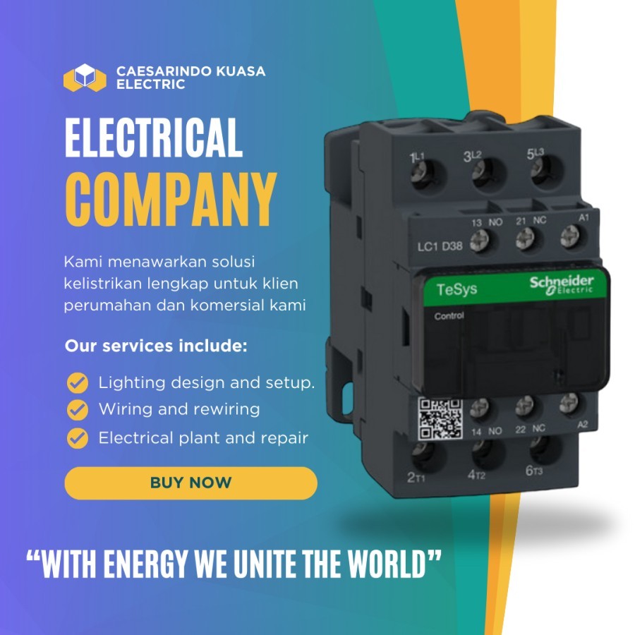 Jual KONTAKTOR 38A 3P SCHNEIDER LC1D38 380V 38AMPER 3PAS 38AMPERE 3PHASE 3POLE CONTACTOR ...