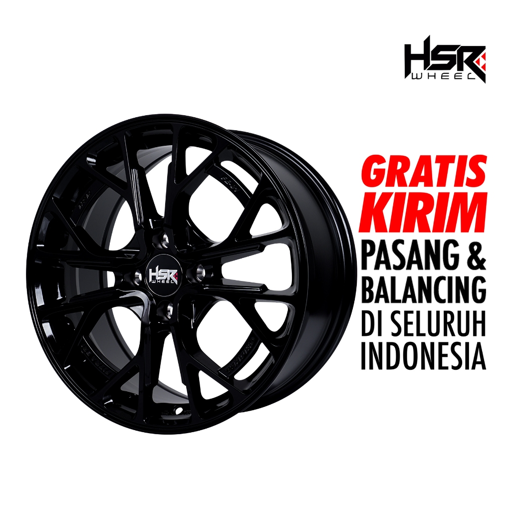 Jual VELG MOBIL JAZZ NEW RS FE01 HSR R16X7 H4x100 ET42 BLACK GLOSSY ...