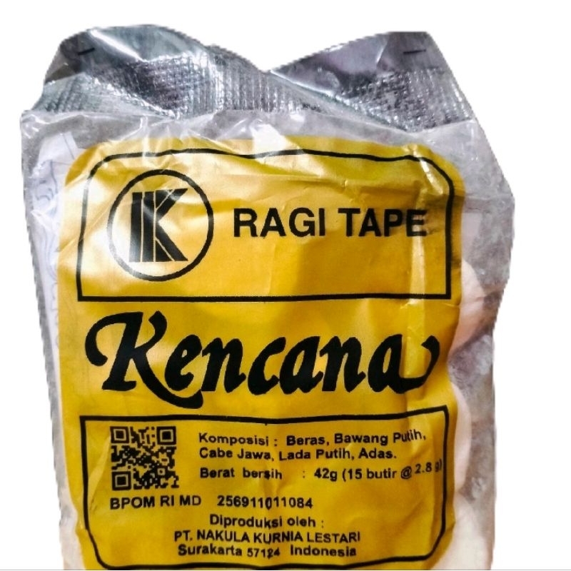 Jual Ragi tape NKL Cap Kencana 15butir | Shopee Indonesia