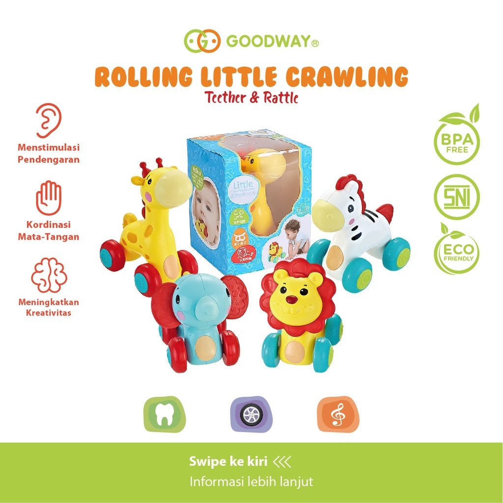 Jual Goodway Rolling Animal Series Mainan Edukasi Anak Bayi Model Hewan ...