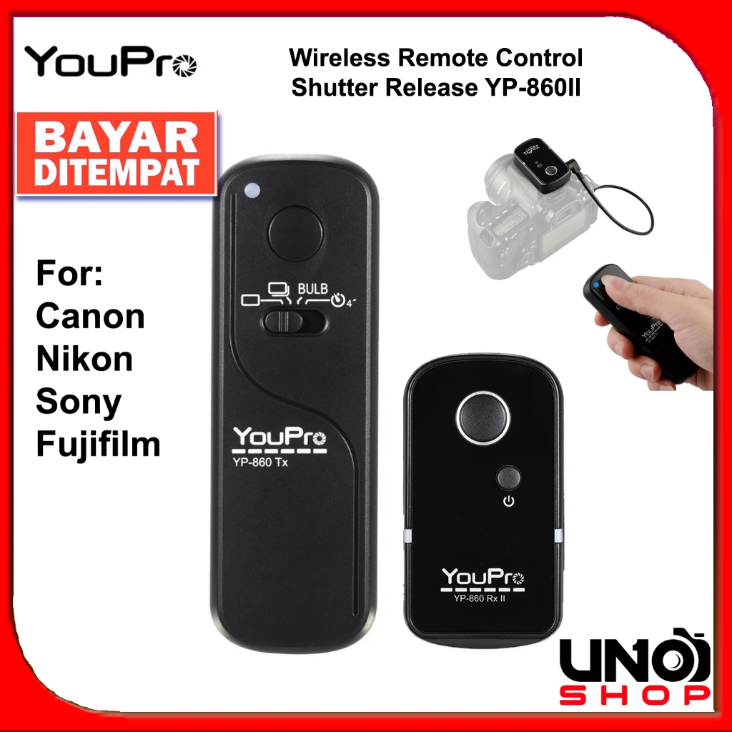 Jual Youpro Wireless Shutter Remote Control YP-860Ⅱ for Canon Nikon Sony Fujifilm - Photobox ...