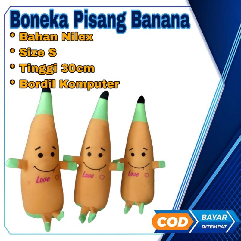 Jual Boneka Pisang Banana Size S Ukuran 30cm | Shopee Indonesia