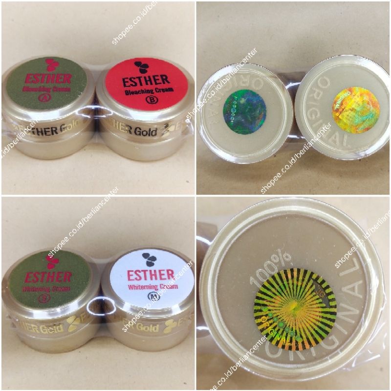 Jual Esther Gold Coklat Emas Original AB SM / Whitening / Bleaching ...