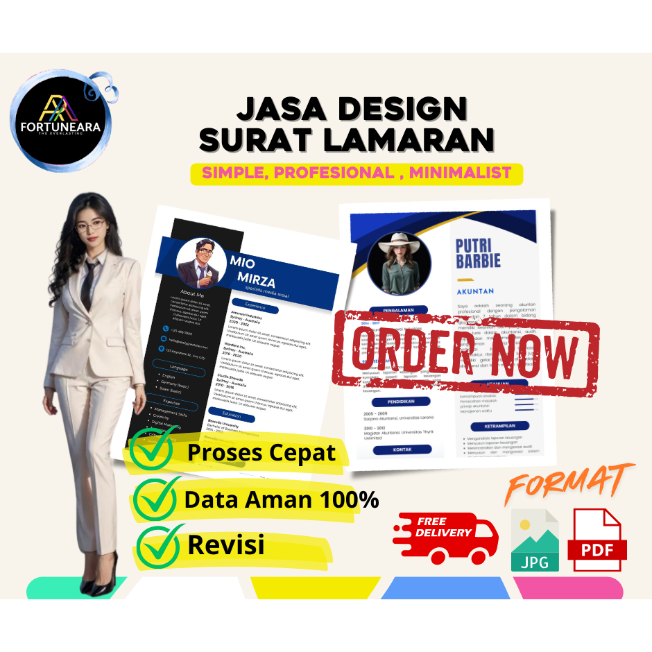 Jual Jasa Pembuatan Surat Lamaran | Desain SL | curriculum vitae | Resume | minimalist ...