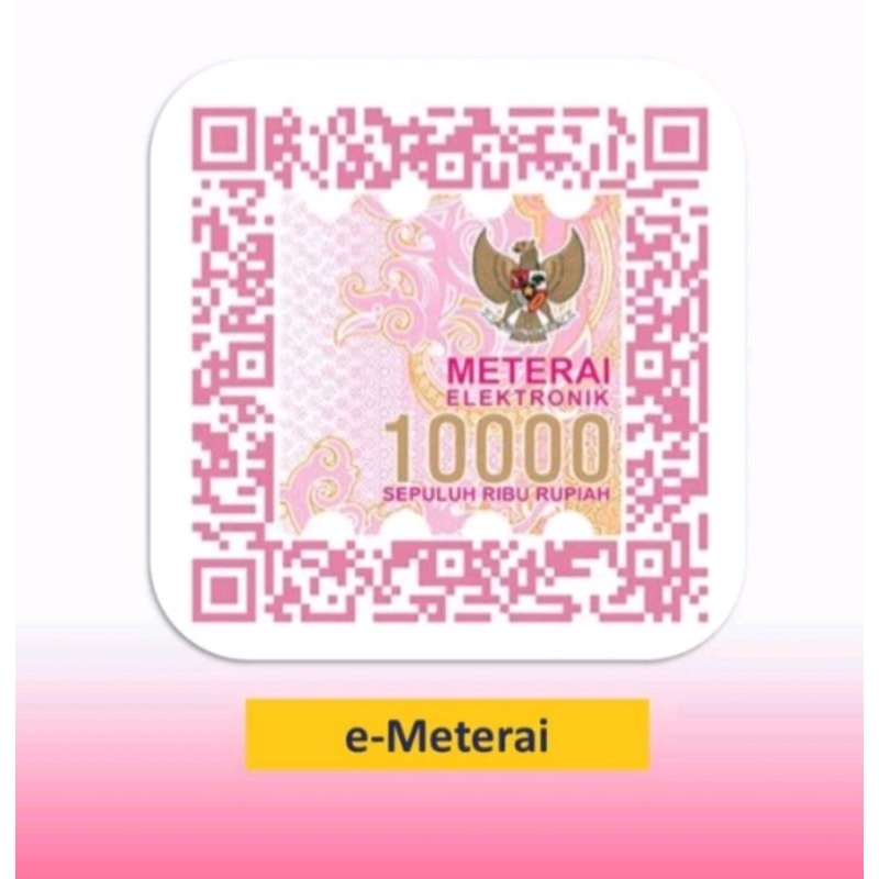 Jual 🟠E-Meterai/Meterai Digital/Meterai Elektronik Resmi PERURI🟠 ...