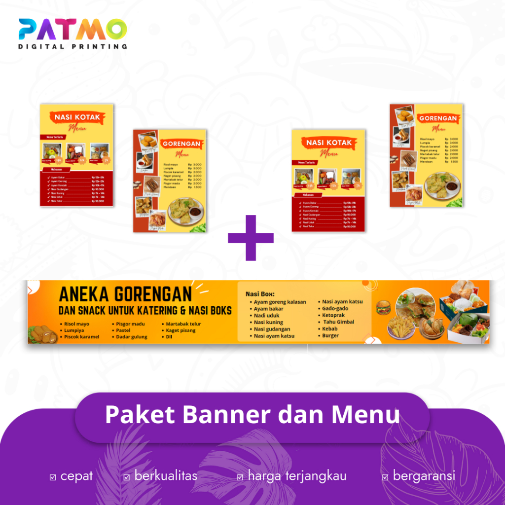 Jual Paket Banner 500x70 + 4 buku menu + FREE DESIGN | Shopee Indonesia