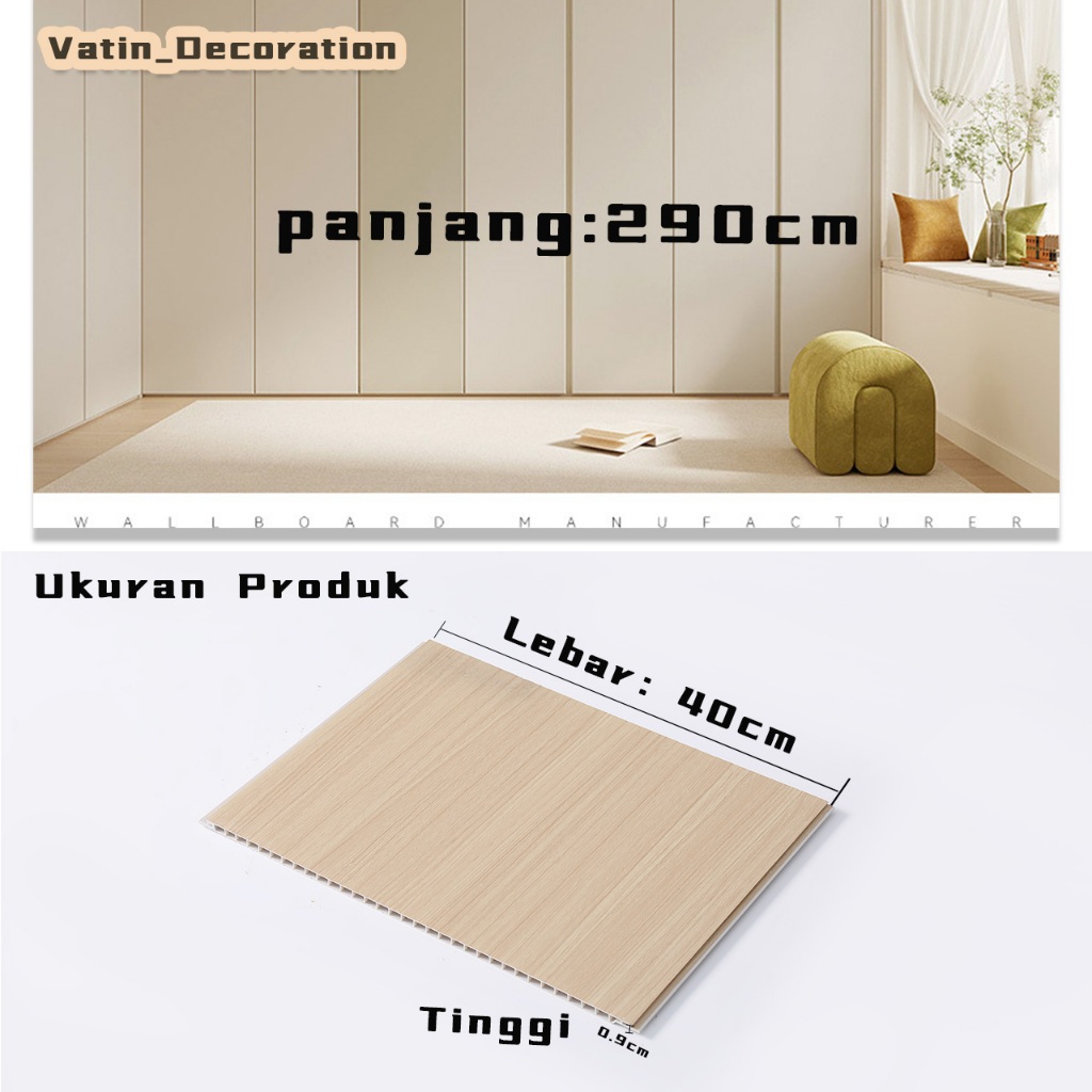 Jual 2.9x0.4 M Wall Board / Wallboard Wpc/ Wallboard Pvc / Wall Panel ...
