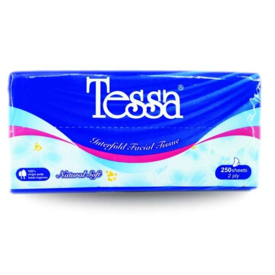 Jual Tissue wajah tessa natural soft interfold 250s 2ply /tisu tesa tp ...