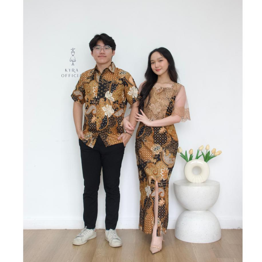 Jual [ KYRA ] DRESS JOCELYN BATIK (PREMIUM) / Dress Wanita Terbaru 2025 / Couple Batik / Dress ...