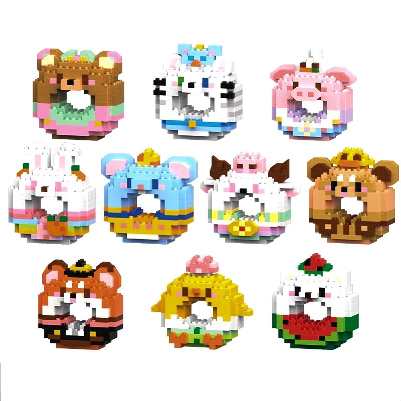 Jual Bricks Donat bricks donut block balok susun nano block mainan ...
