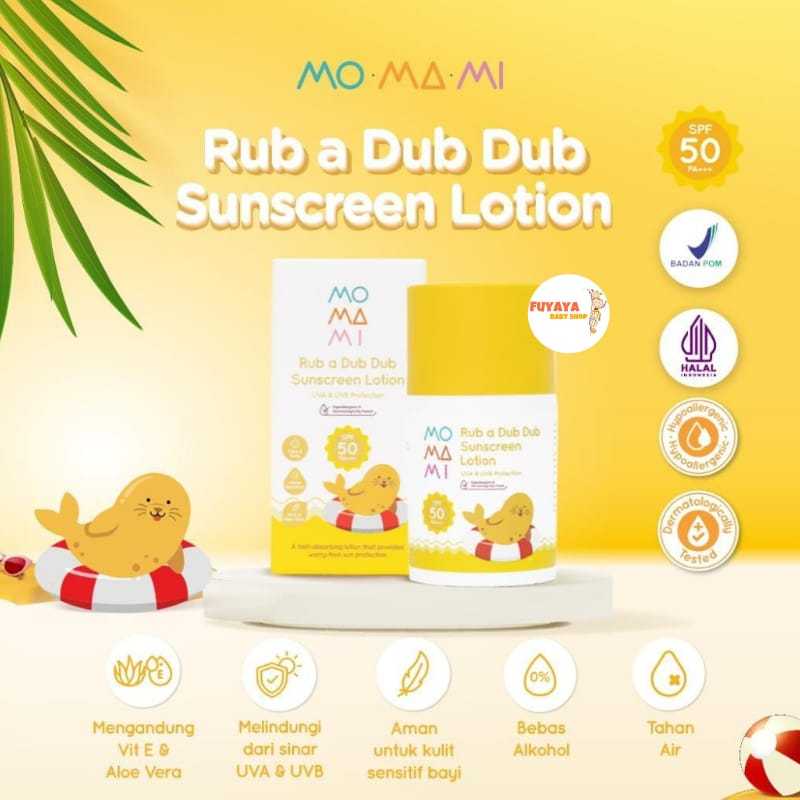 Jual MOMAMI SUNSCREEN & SUNBLOCK / RUB A DUB LOTION SPF 50 PA ...