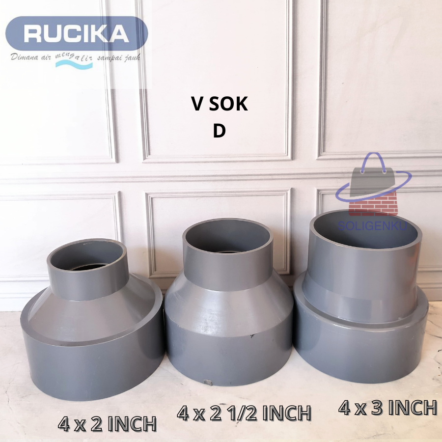 Jual Vlok Sok 4 x 2 1/2" inch D Rucika / Plok Sock PVC/Reducer Sok ...