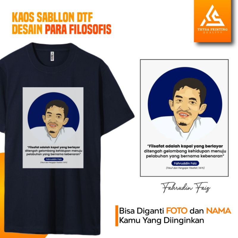 Jual Thysa Sablon Costum Kaos Desain Gambar Fahrudin Faiz | Shopee ...