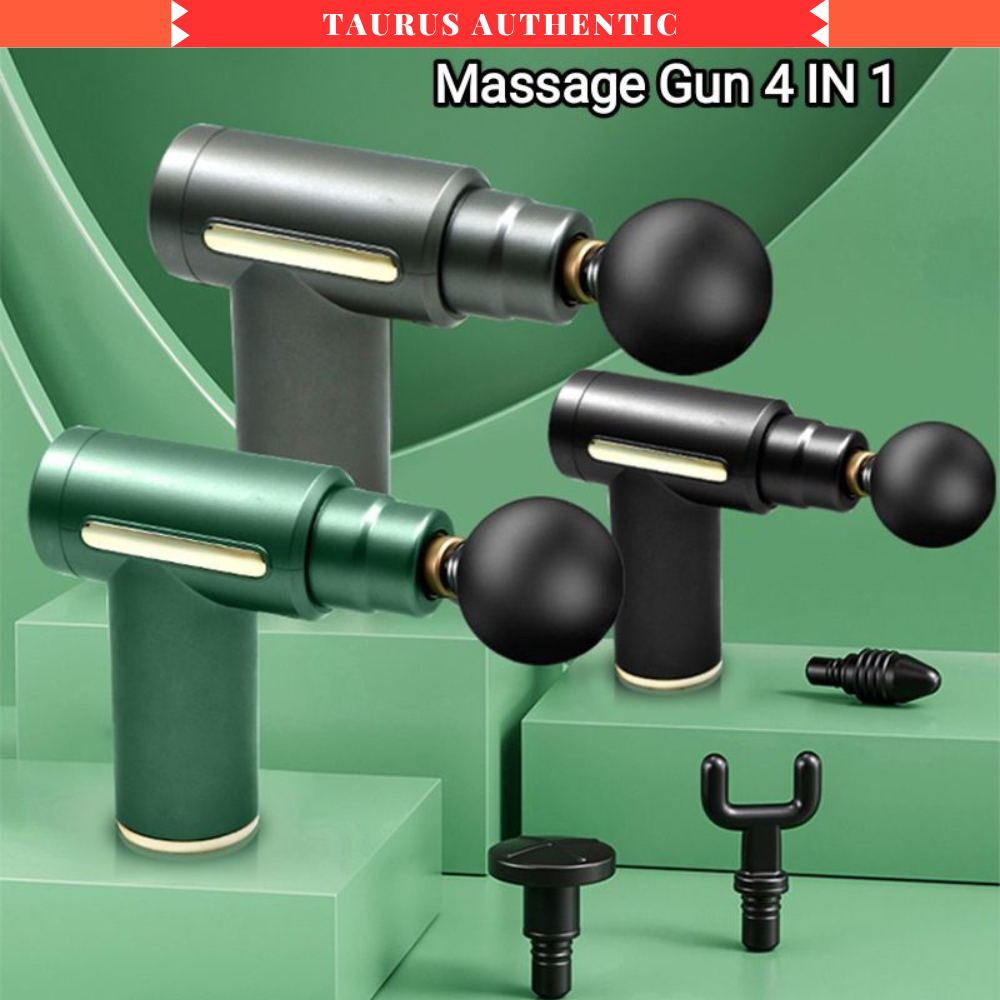 Jual TAURUS - Massage Gun 4 IN 1 Electric Portable USB Kabel Alat ...