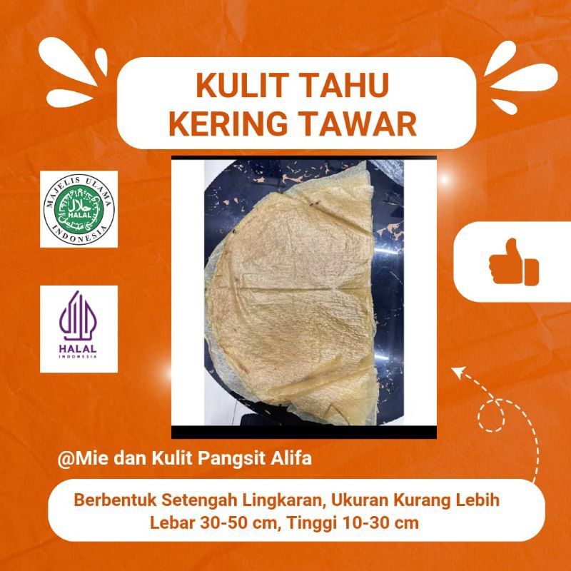 Jual Kulit Tahu Tawar Untuk Dimsum, Lumpia, UK L 30x50, T 10x30 cm ...