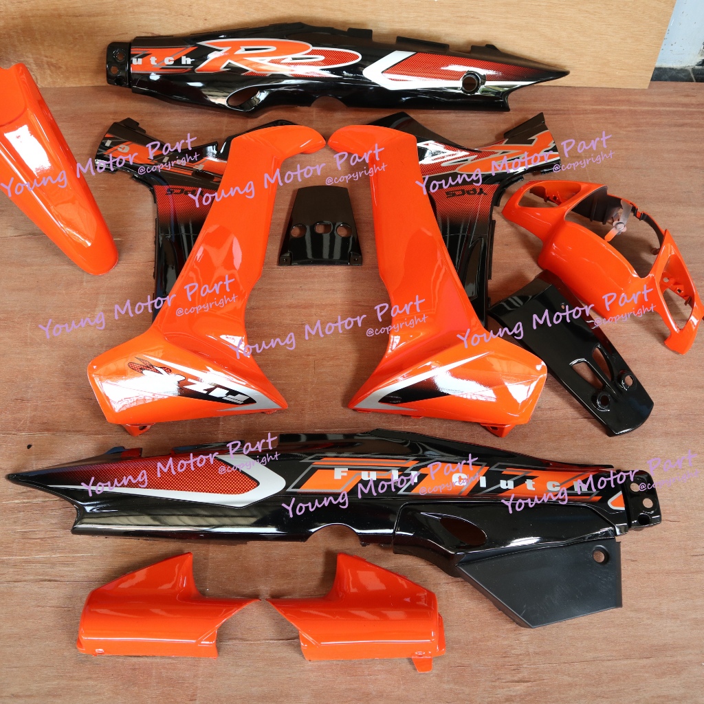 Jual Cover Bodi Full Set Body Fizr Fiz R Full Clutch Orange 2001 ...