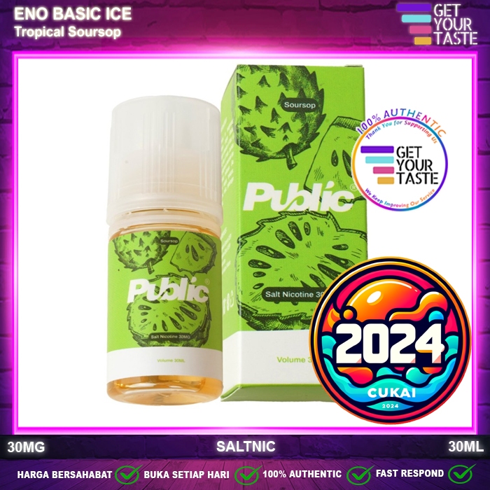 Jual Liquid ENO Basic Ice Tropical Soursop Salt Nic 30ML Saltnic By ...