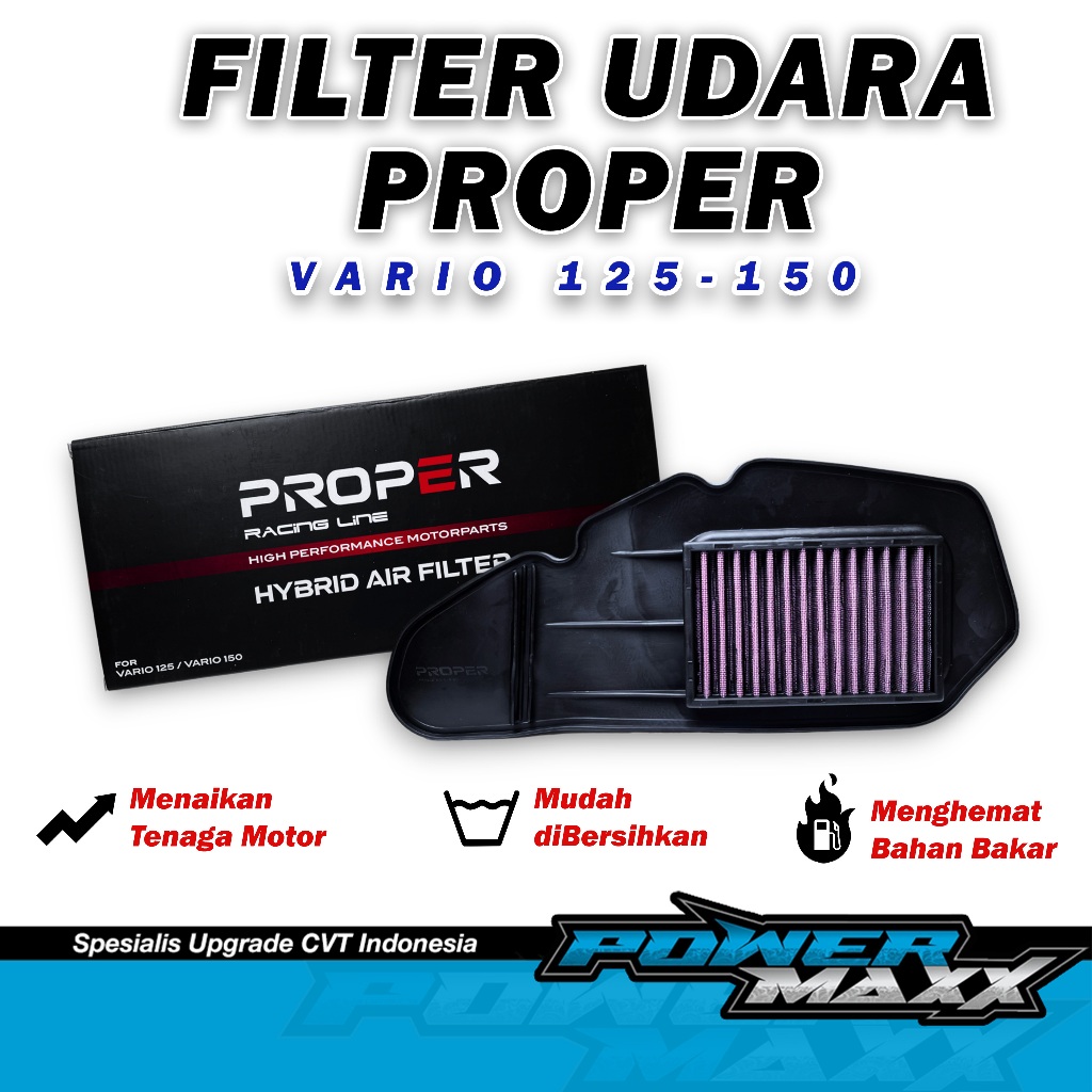Jual Saringan Udara Filter Udara Racing Proper VARIO 125-150 FILTER ...