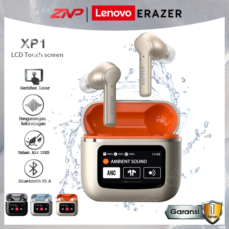 Jual ZNP X Lenovo ERAZER XP1 Smart Touch Sereen Headset Bluetooth 5.4 ...