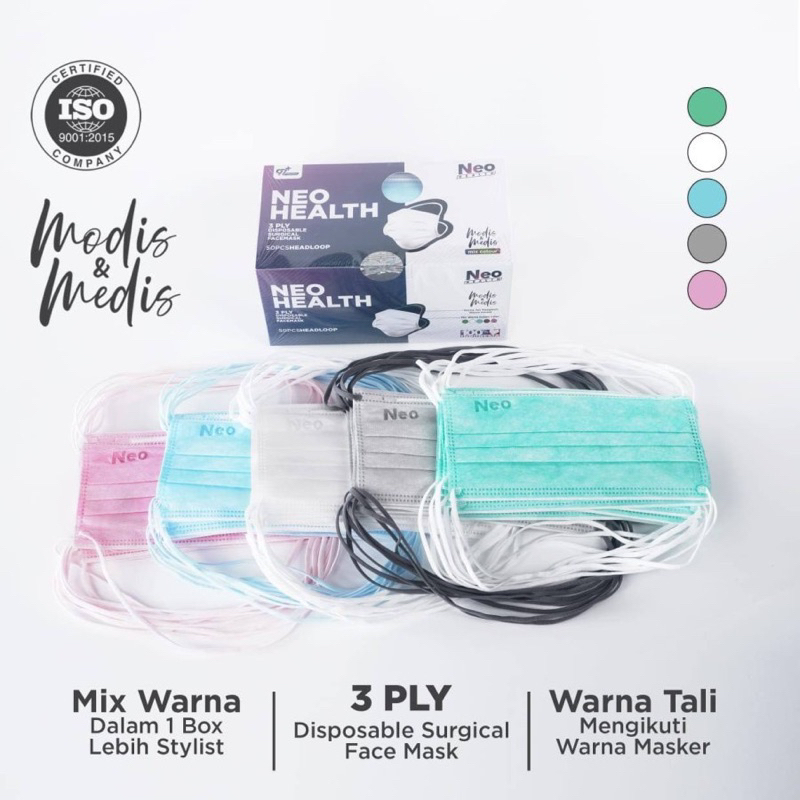 Jual Masker Neo Health Modis & Medis Headloop (Hijab) | Shopee Indonesia