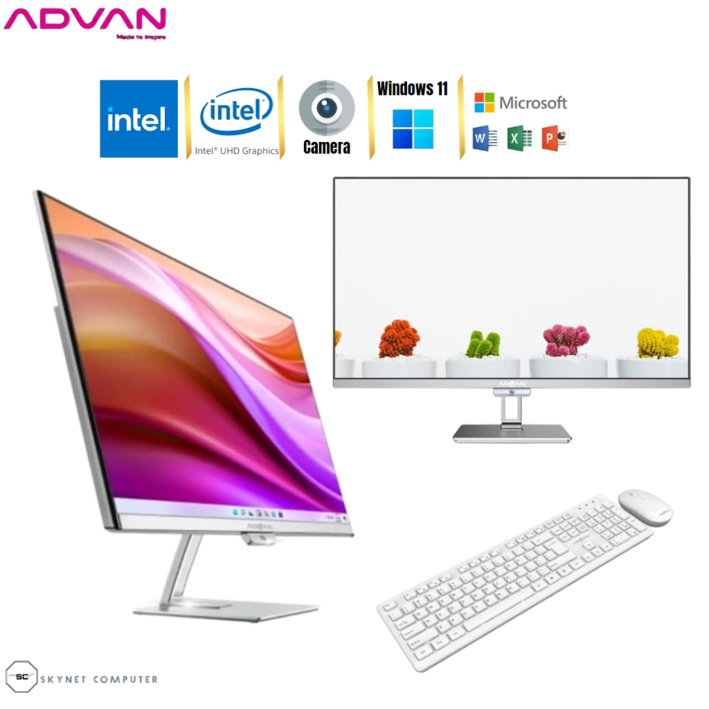 Jual ADVAN Aio All In One PC Intel N100 4 Core Ram16Gb Ssd1Tb + 1Tb Hdd 99% Srgb Windows 11 ...