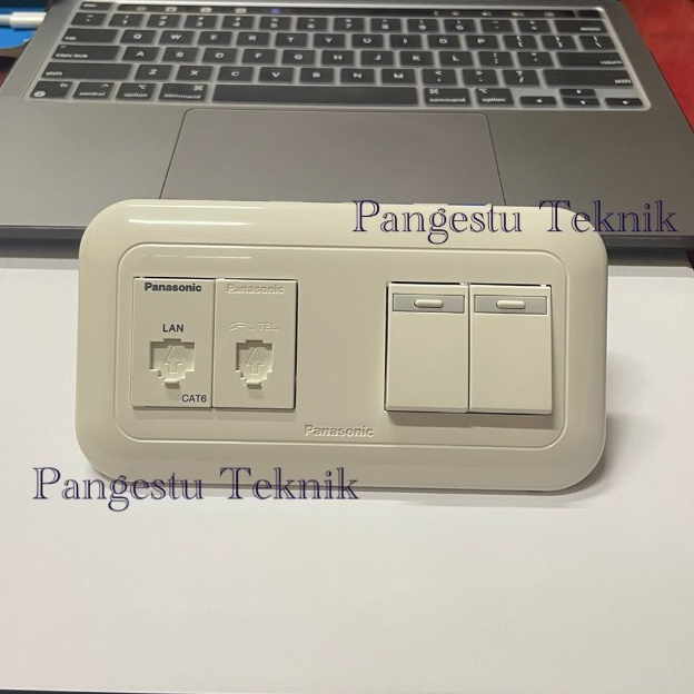 Jual Double Saklar plus Outlet data lan cat 6 & modul telepon ...