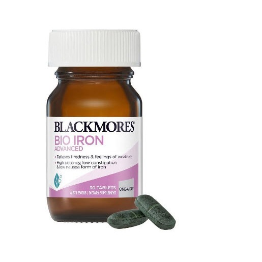 Jual Blackmores Bio Iron Advanced Energy Support Vitamin 30 Tablets ...