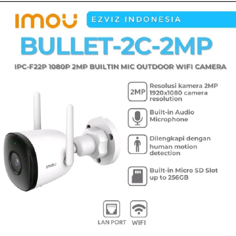 Jual IMOU BULLET 2C 2MP HUMAN DETECTION IP67 GARANSI RESMI | Shopee ...
