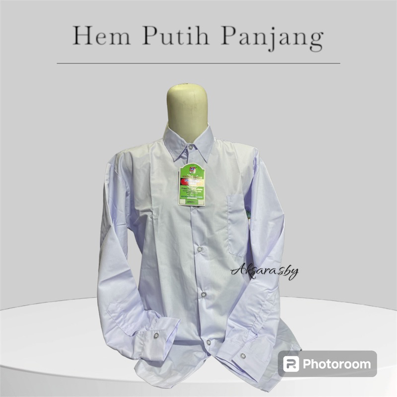 Jual Seragam Sekolah Hem Putih Lengan Panjang | Seragam Putih Panjang ...