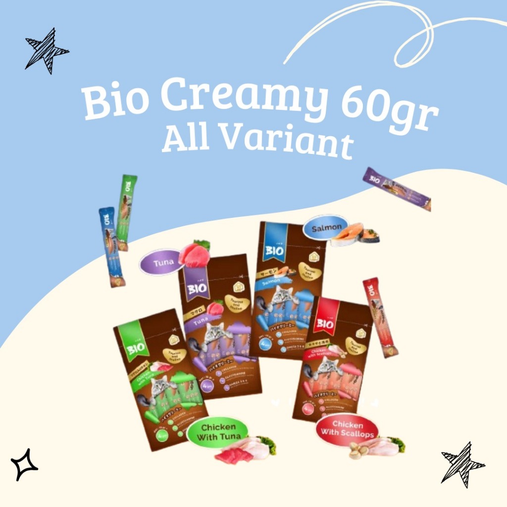 Jual Bio Creamy Snack Treat for Cat Snack Kucing 15GR (ISI 4) | Shopee ...