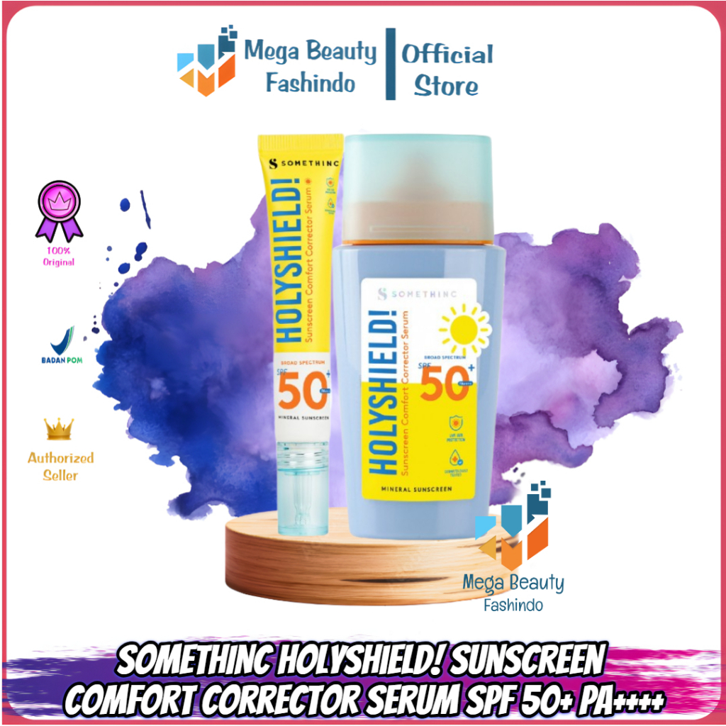 Jual SOMETHINC Holyshield! Sunscreen Comfort Corrector Serum SPF 50+ PA ...