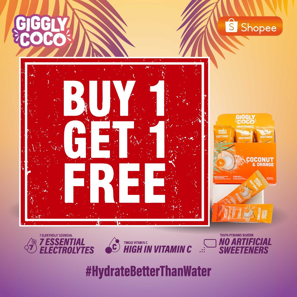Jual PROMO !! Buy 1 Get 1 - Minuman Kelapa 15 sachet Giggly Coco ...