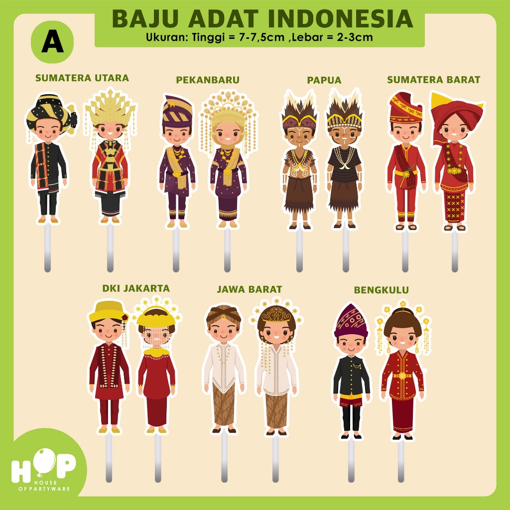 Jual Topper Baju Adat Indonesia RI 17 AGUSTUS 2025 HUT RI ke 80 ...