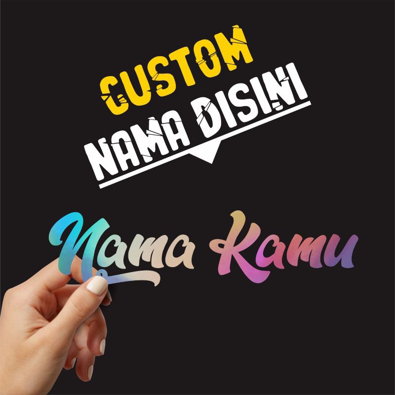 Jual Custom Stiker Cutting Nama | Shopee Indonesia
