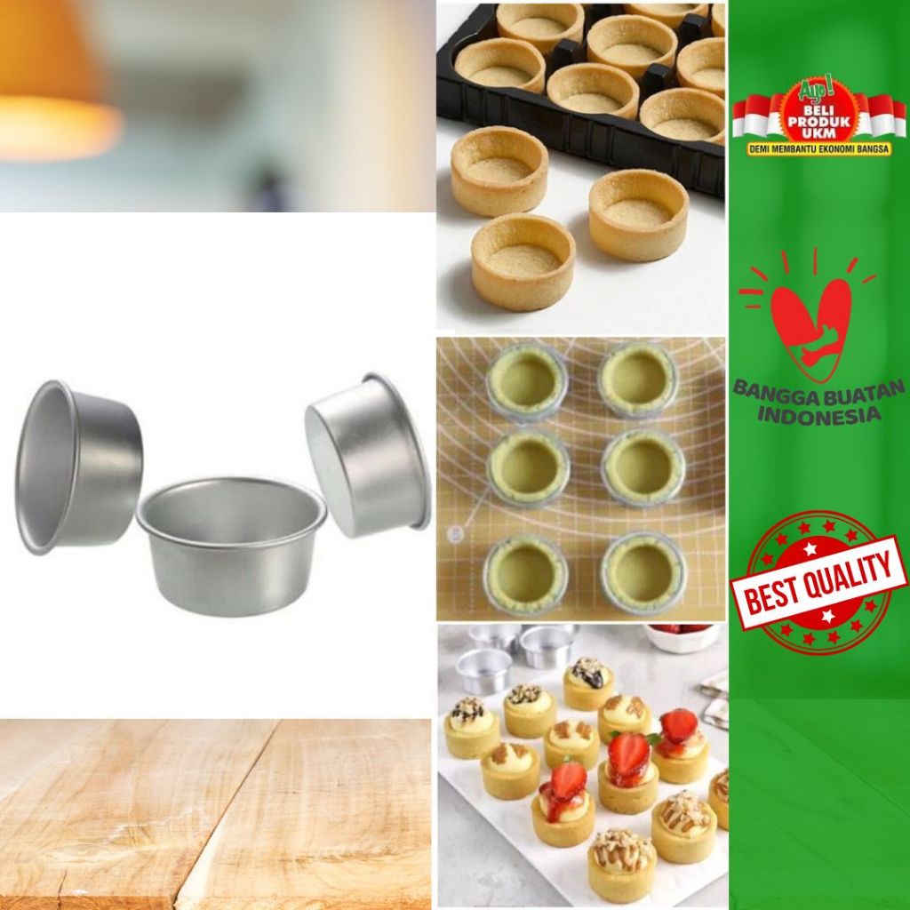 Jual 12 pcs Cetakan tart mini /cetakan kue tarlet / Loyang bulat pres ...