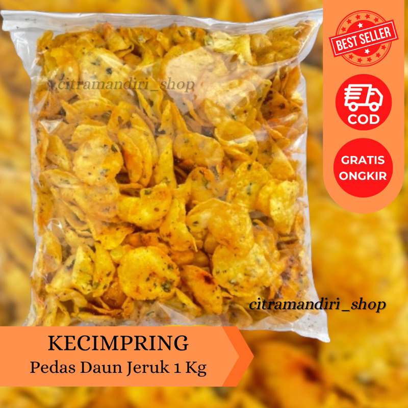 Jual 1 KG Kecimpring Pedas Daun Jeruk / Comring Pedas Daun Jeruk ...