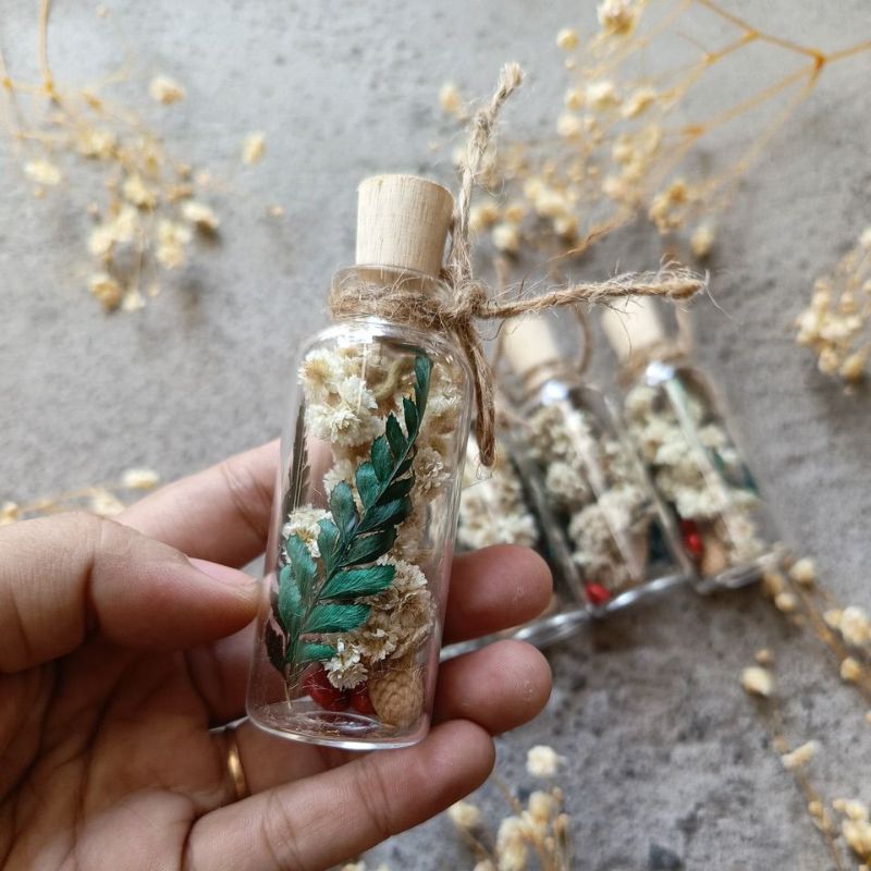 Jual flower in Bottle bunga kering botol hias botol aesthetic | Shopee ...