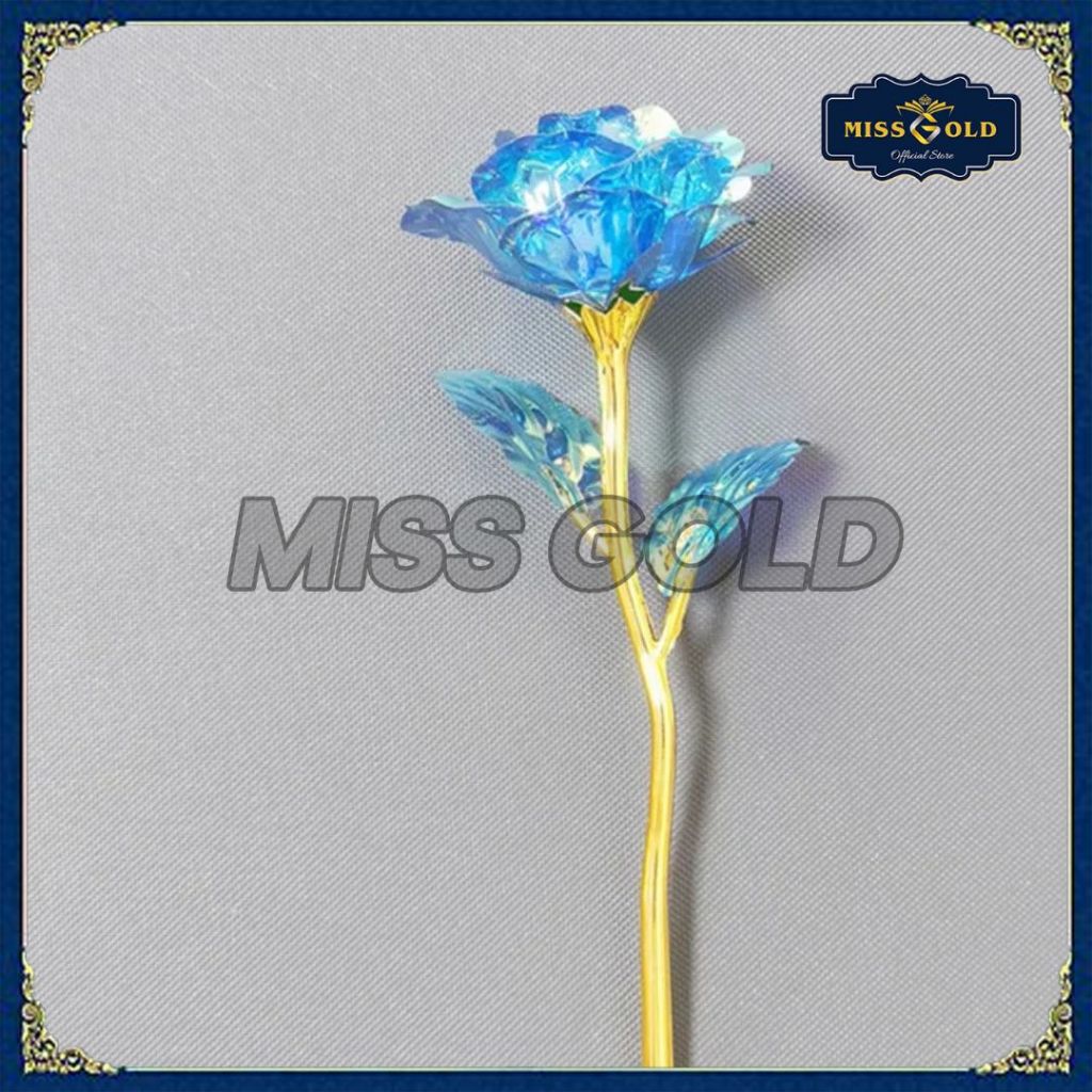 Jual GOLDEN ROSE FOIL 24K | BUNGA MAWAR DEKORASI | PURPLE PINK GOLD ...