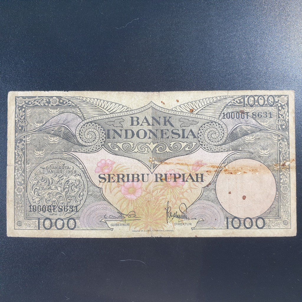 Jual Uang Kuno Indonesia 1000 Rupiah Seri Bunga Tahun 1959 VG | Shopee ...