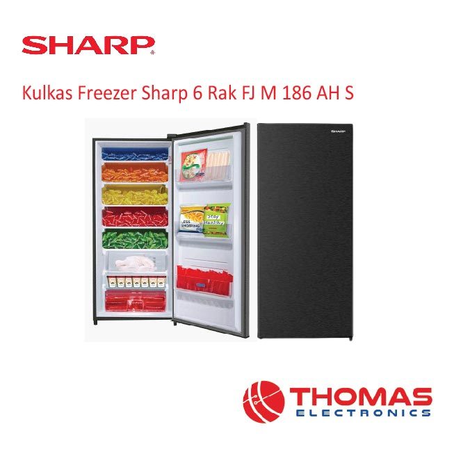 Jual Kulkas Freezer Sharp 6 Rak FJM 186AHS 186 AHS Garansi Resmi ...