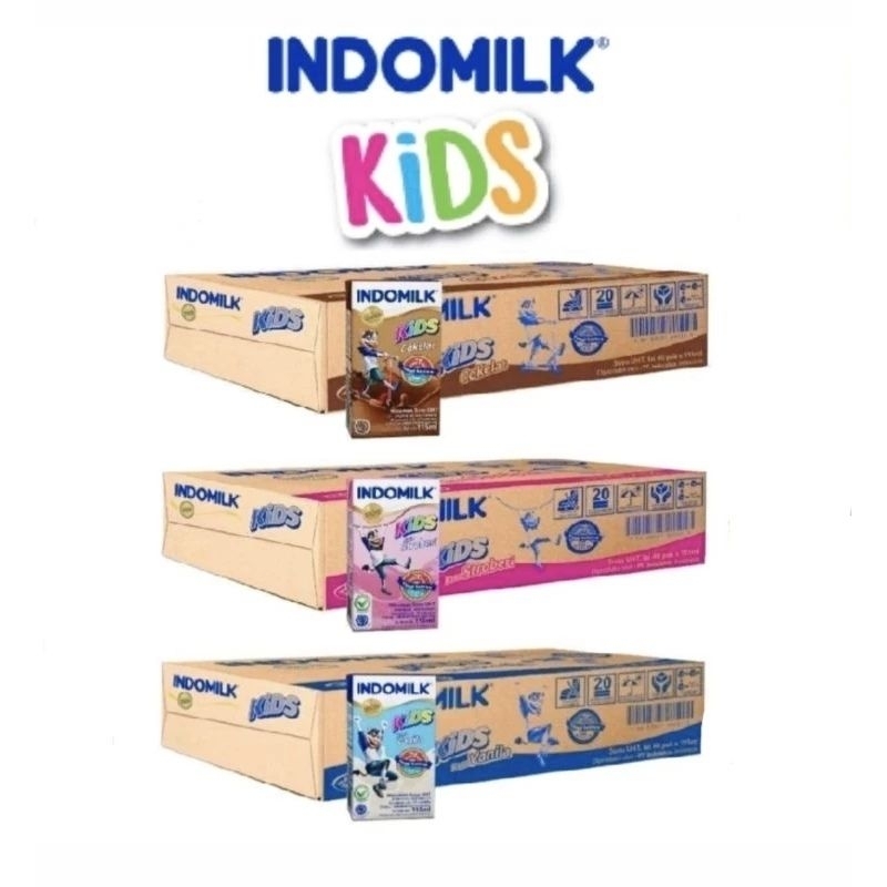 Jual [1 karton isi 40×125ml] Indomilk kids Susu UHT | Shopee Indonesia
