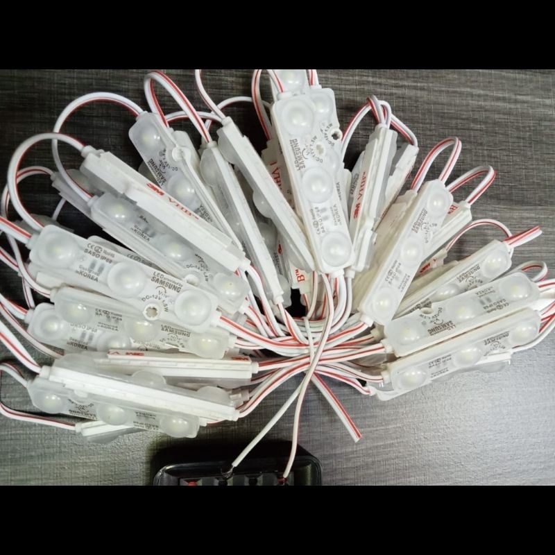 Jual [100Pcs]LED Module 3 Mata Samsung Saso 1,5W Ip68 DC 12V Cahaya 6500K Cool Daylight Original ...