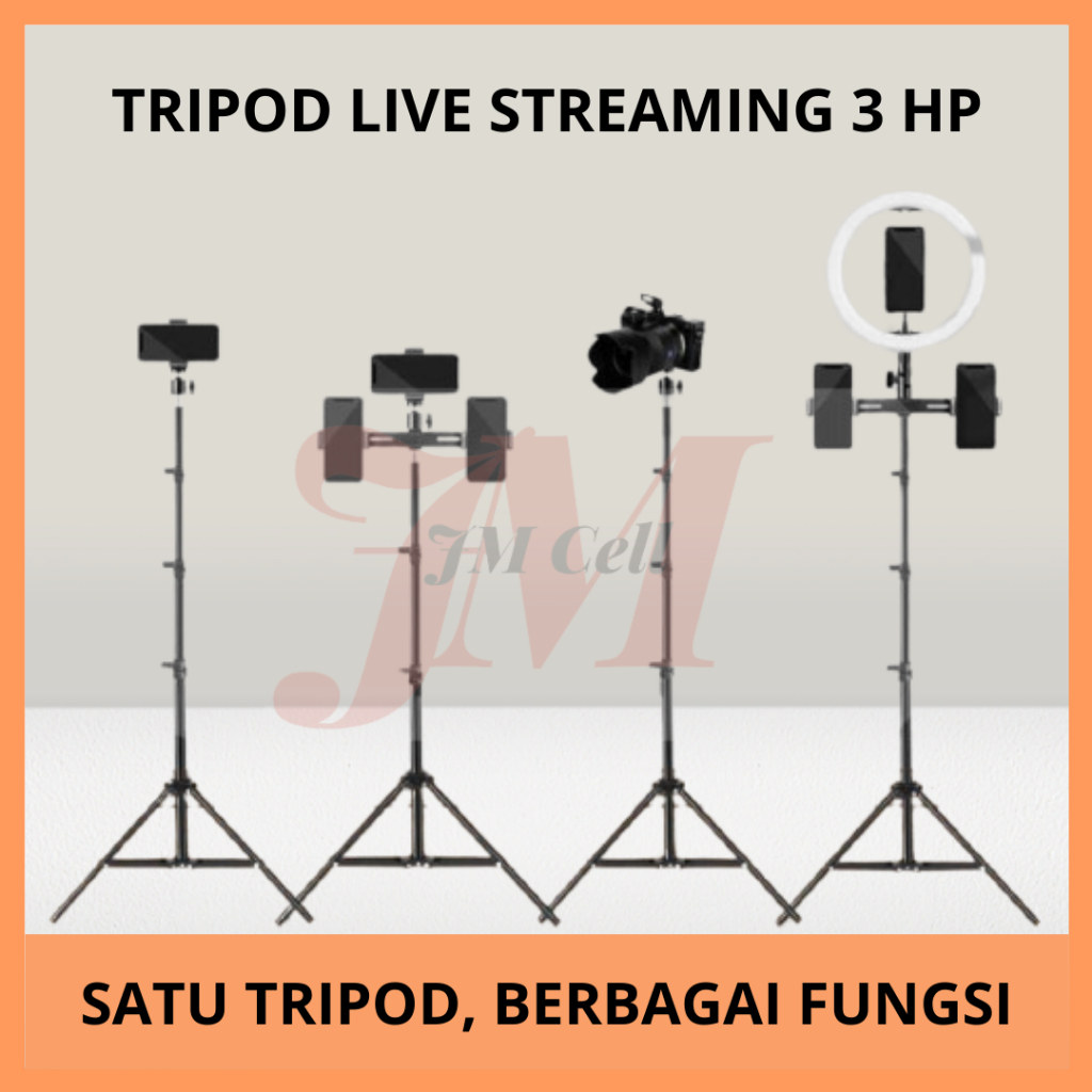 Jual Tripod Hp Bluetooth Remote Ring Light 2 Meter Live Stream ...