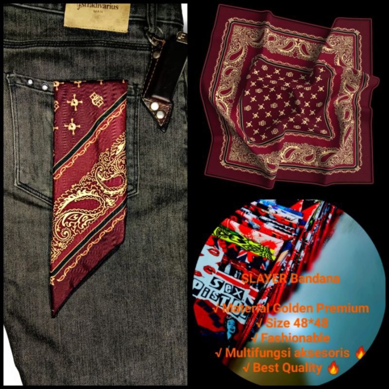 Jual CAPITAL - Syal bandana motif Batik merah - slayer multifungsi ...