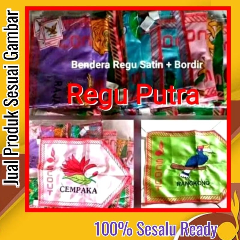 Jual Bordir bendera regu harimau singa garuda panda laba laba elang ...