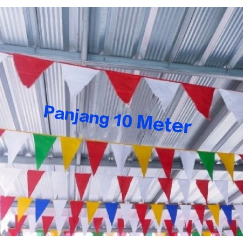 Jual bendera segitiga bendera renteng bendera rantuy warna warni ...