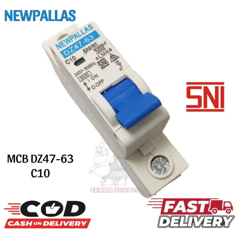 Jual Ricstore mcb Newpallas ( C10 /10A ) ampere pemutus arus listrik / New Pallas Mcb Listrik ...