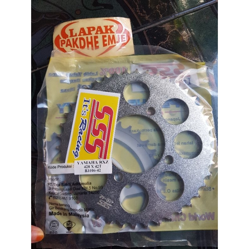 Jual GEAR BELAKANG SSS 428 42 RXZ RX KING RXS JUPITER Z JUPITER MX NEW JUPITER MX FIZR ALFA ...